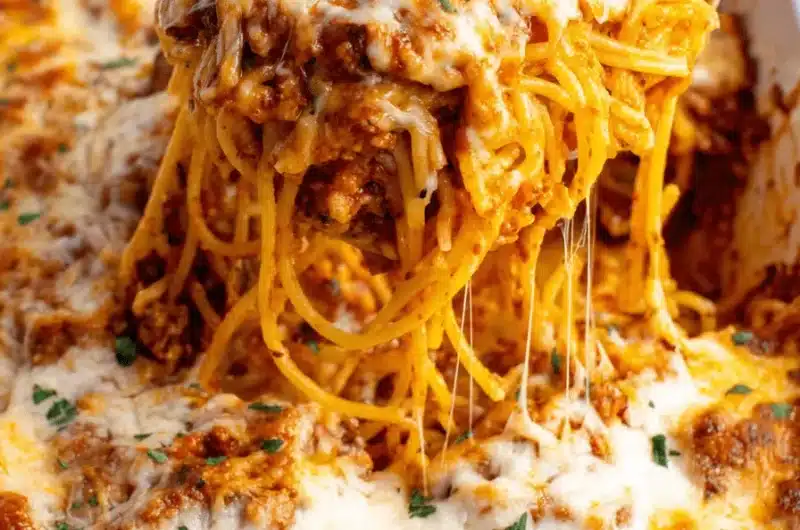 Ultimate Cheesy Baked Spaghetti Recipe